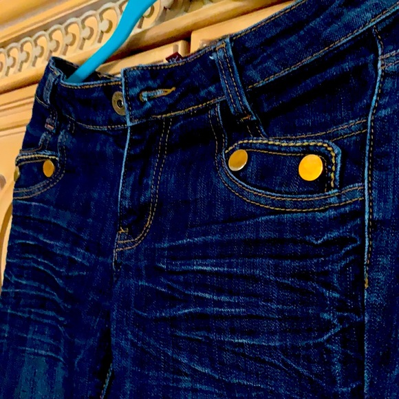 Jeans | Jeans With Gold Rivets On Front Back Stretch 28 | Poshmark